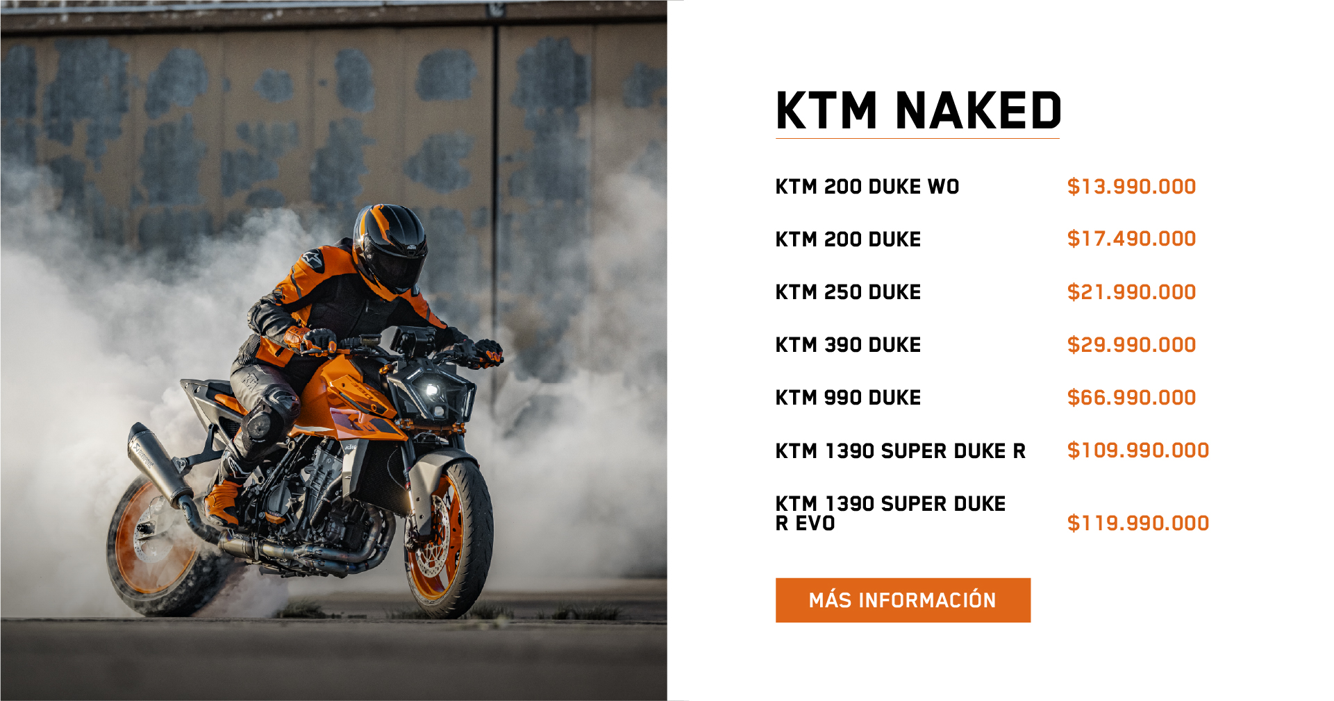 KTM Precios